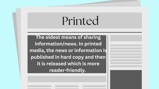 Types of Media - Media and Information Literacy | PDF