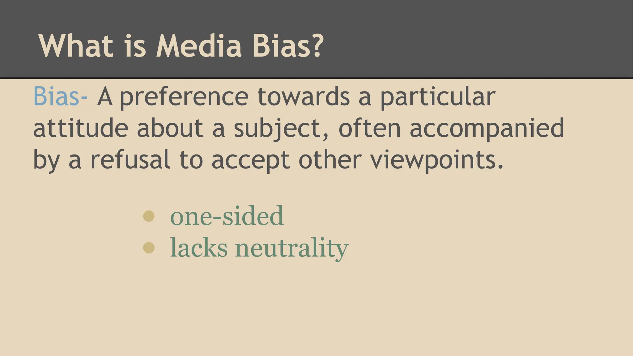 Types of Media Bias.pptx for students studying media | PPT