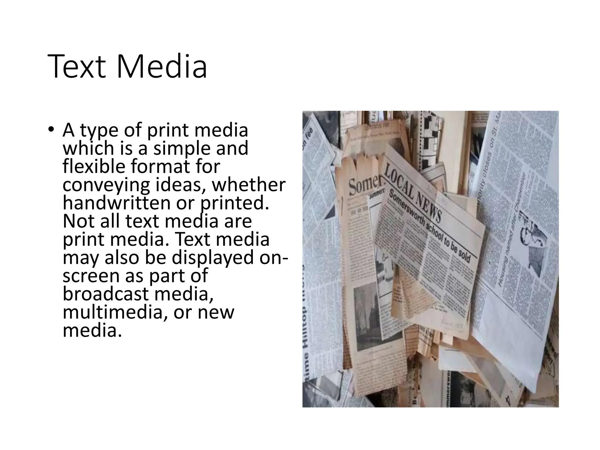 Types of Media Grade 7 High School Report.pptx