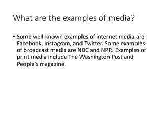 Types of Media Grade 7 High School Report.pptx