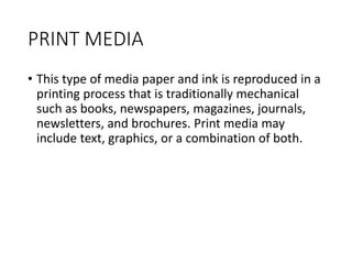 Types of Media Grade 7 High School Report.pptx
