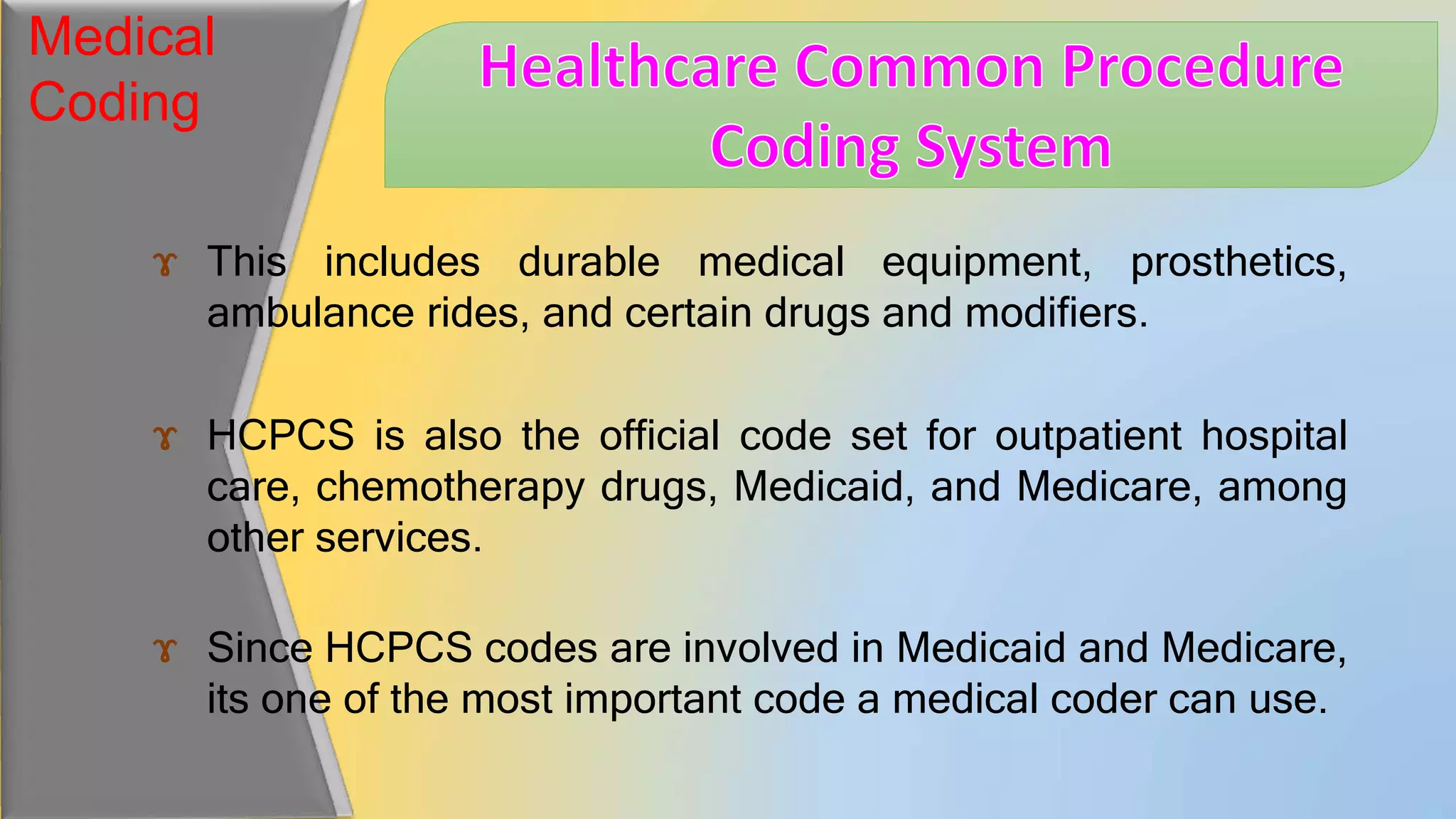 Types of medical coding | PPT