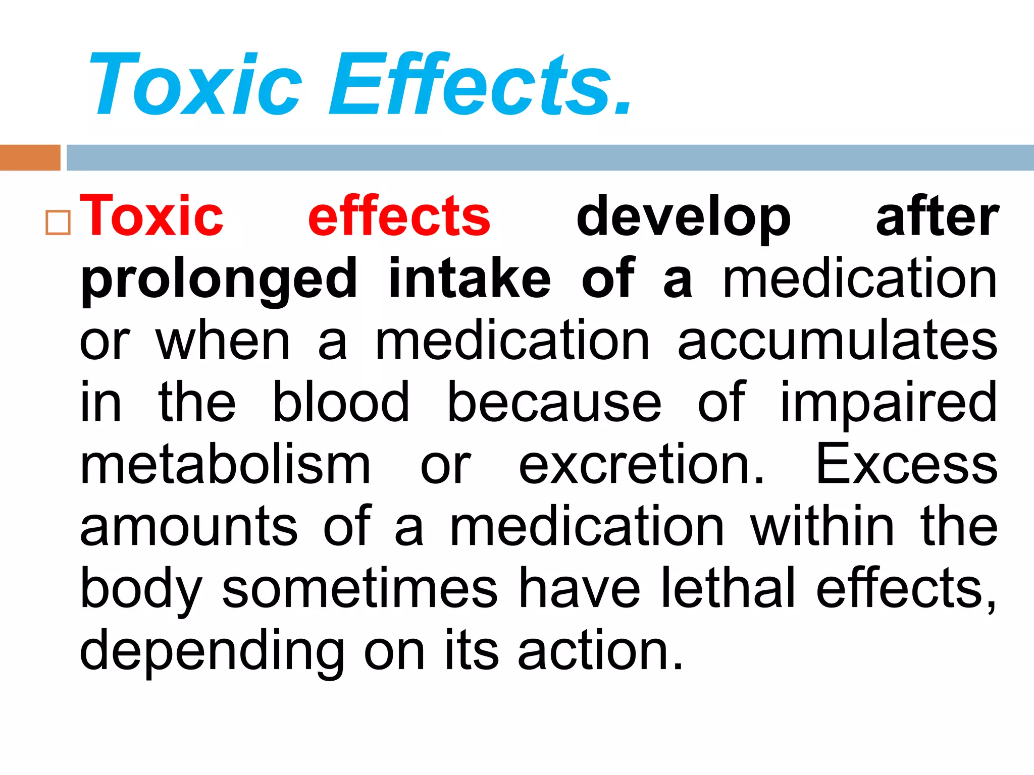 Types of medication action | PPTX