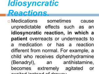 Types of medication action | PPTX