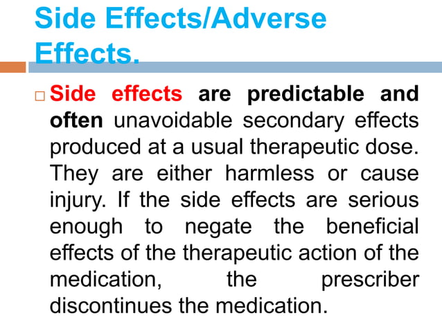 Types of medication action | PPTX | Allergies | Diseases and Conditions