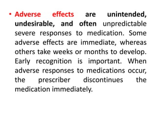 Types of medication action | PPTX