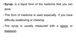 Types of Medicine | PPTX