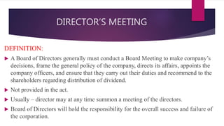 Types of meetings in companies | PPTX