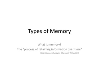 Types of memory | PPTX
