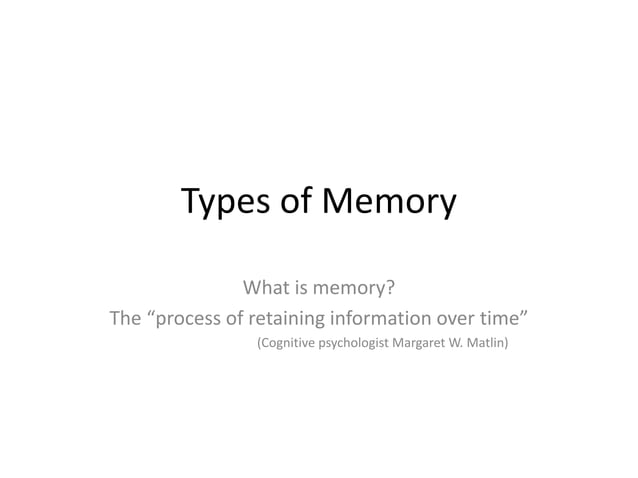 Types of memory | PPT