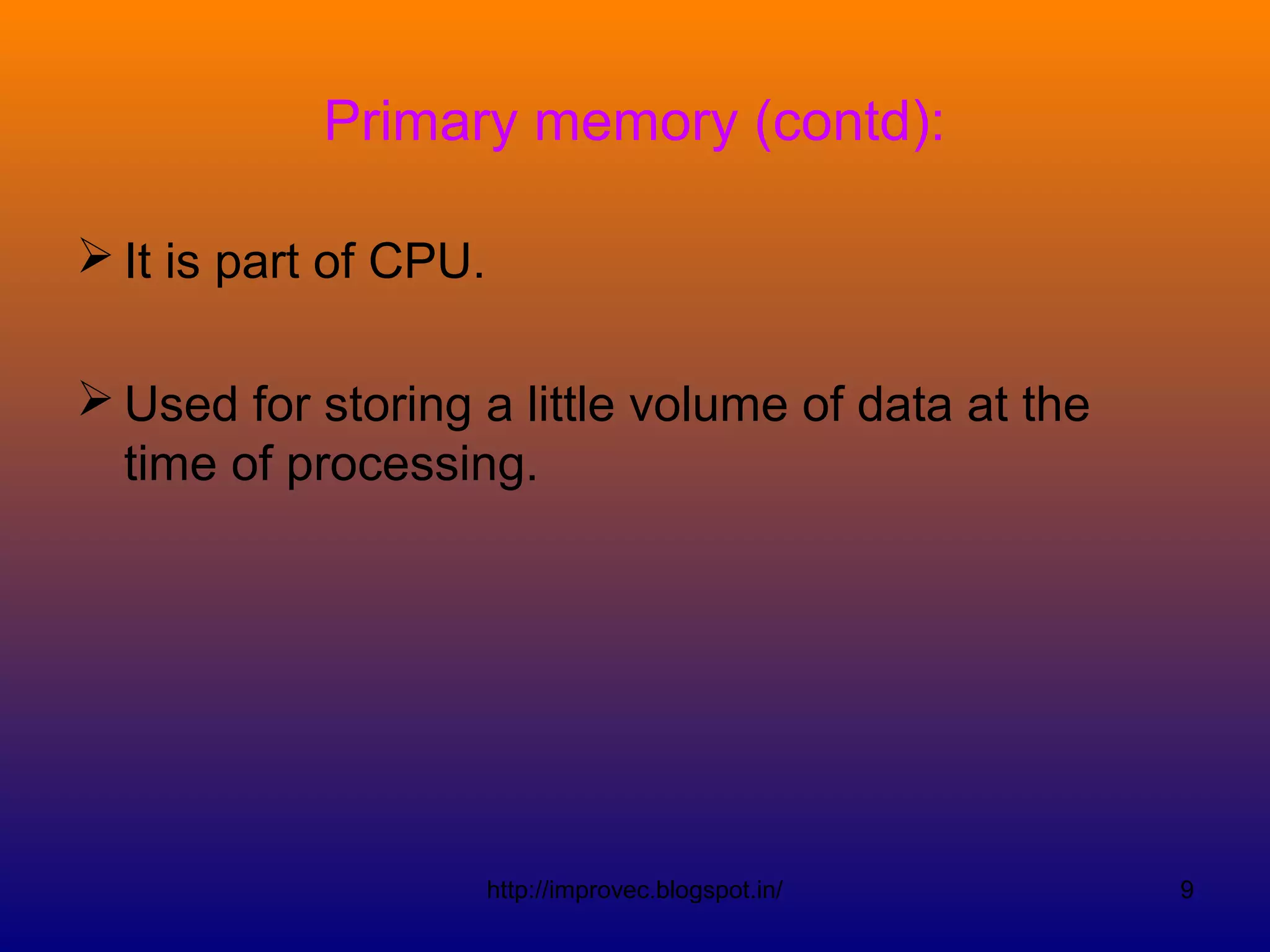 Types of memory | PPT