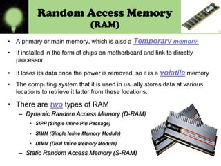 Types of memory (bba 1st) | PPTX