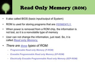 Types of memory (bba 1st) | PPTX