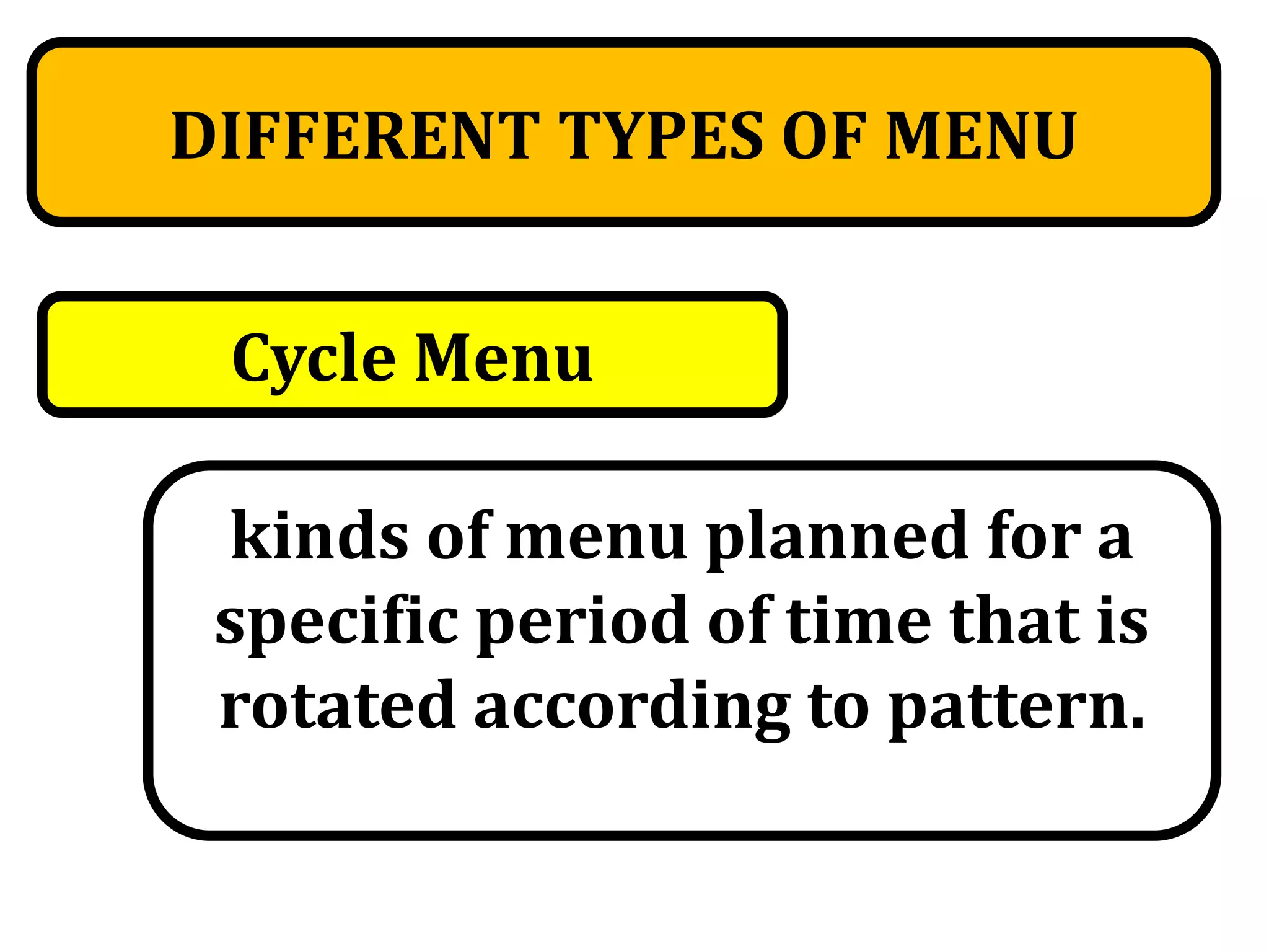 Types of menu | PPTX