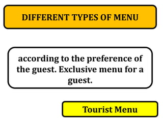 Types of menu | PPTX