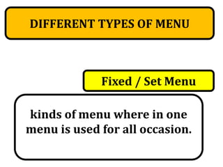 Types of menu | PPTX