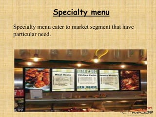 DIFFERENT TYPES OF MENUS IN HOTEL | PPTX
