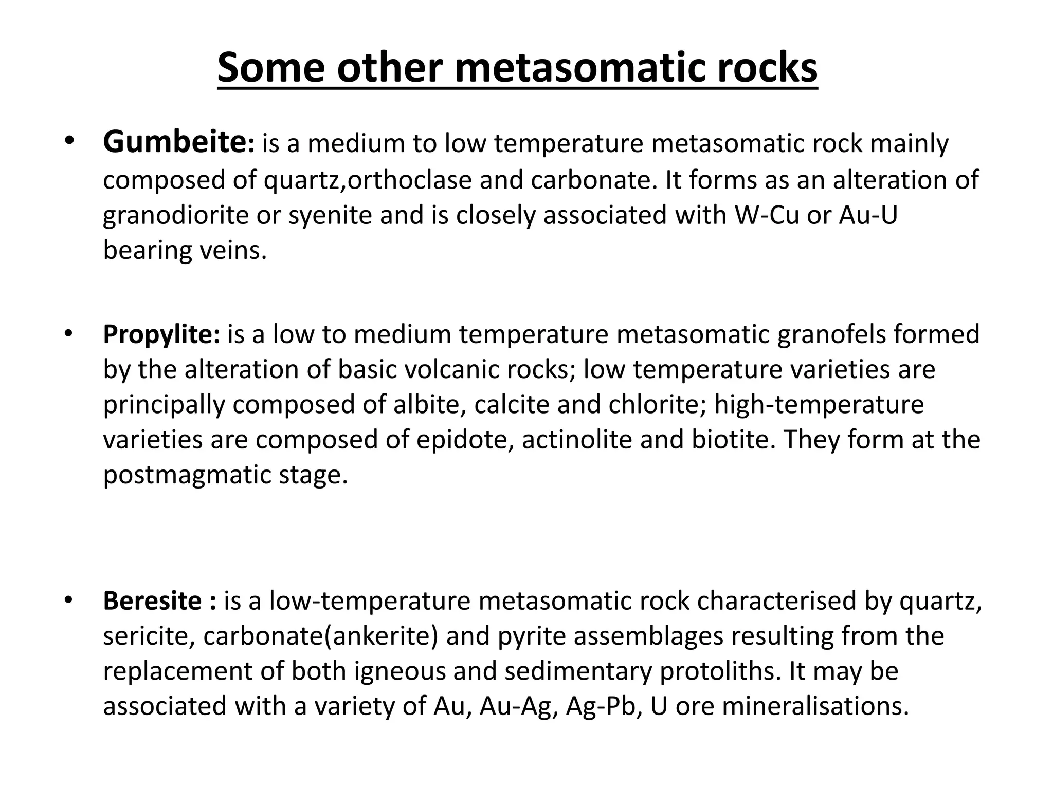 Types of metasomatism | PPTX