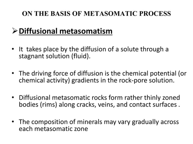 Types of metasomatism | PPTX