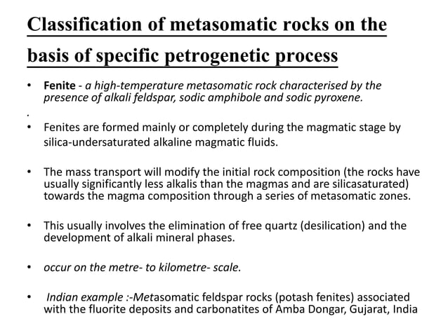 Types of metasomatism | PPTX