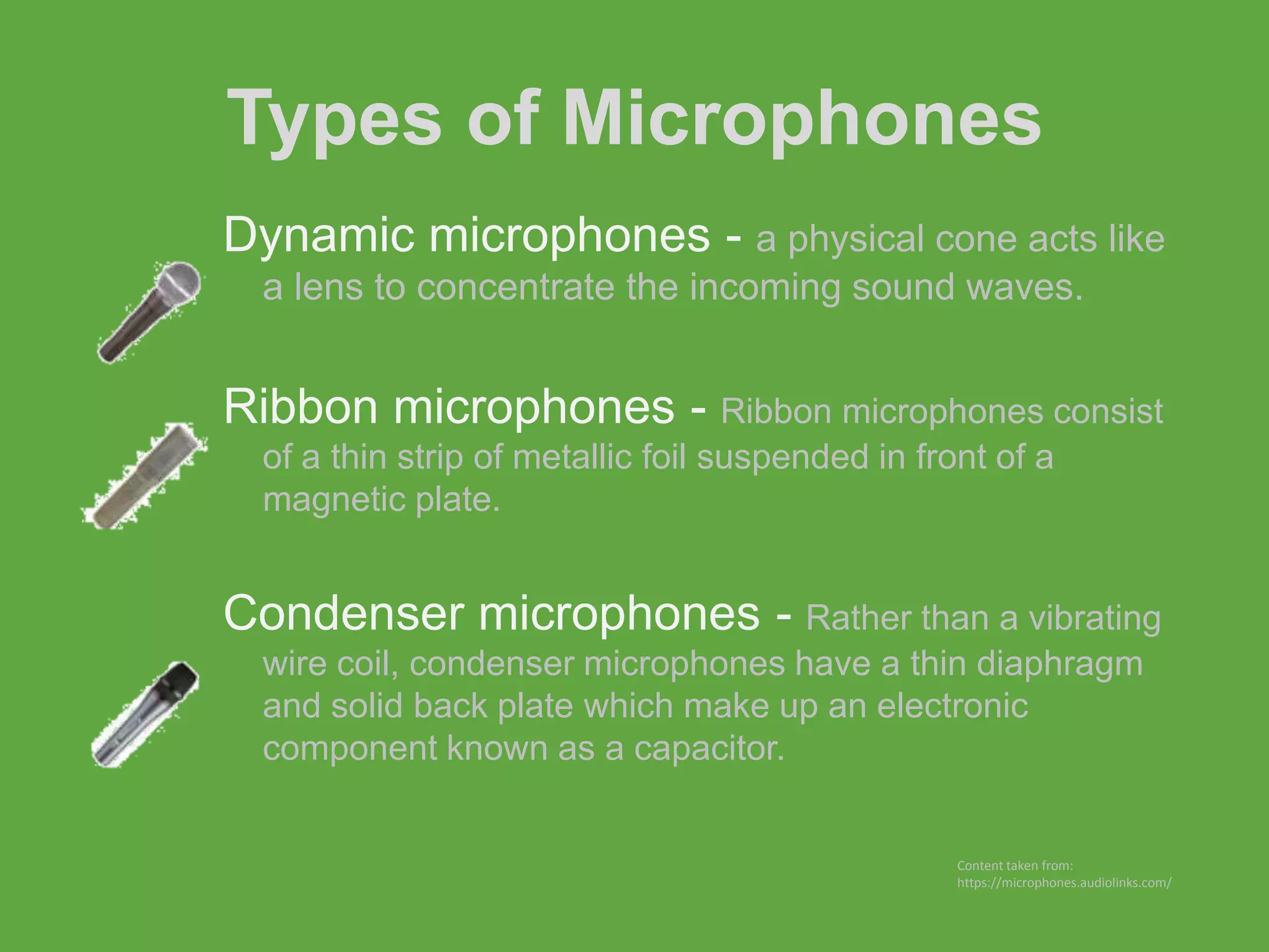 Types of microphones | PPTX