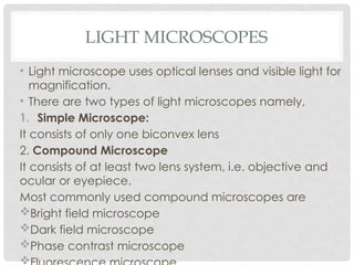 Types of Microscopy (Light Microscope, Simple Microscope, Compound Light Microscope.pptx | Free ...