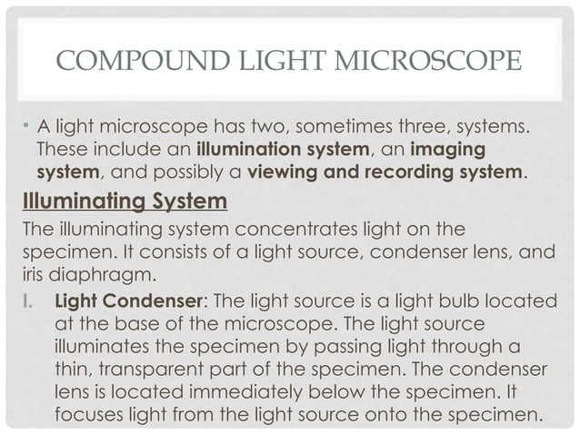 Types of Microscopy (Light Microscope, Simple Microscope, Compound ...