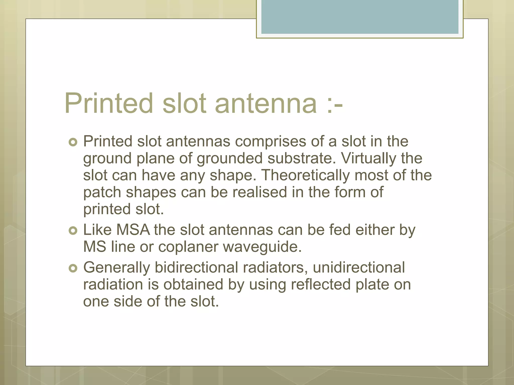 Types of microstrip antenna | PPTX