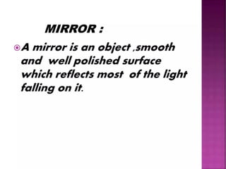 Types of Mirrors.pptx lesson presentation | PPTX | 3-D Graphics | Computer Software and Applications