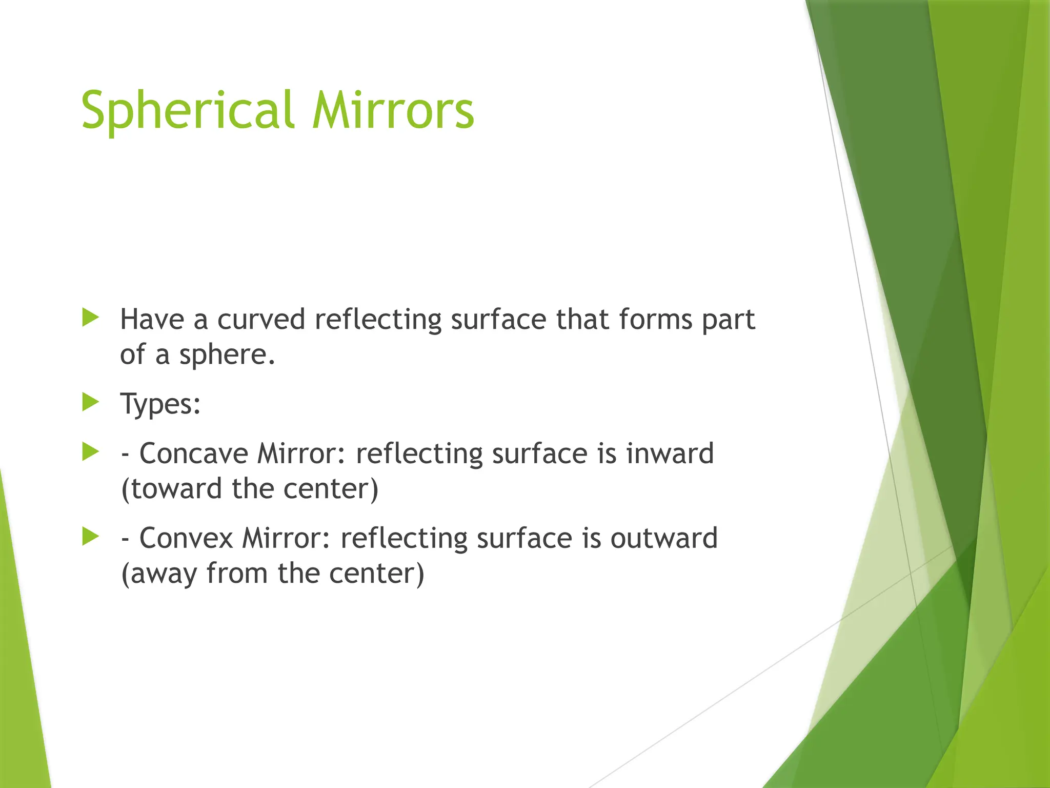 Types of Mirrors (Physics Class 10) pptx | PPTX