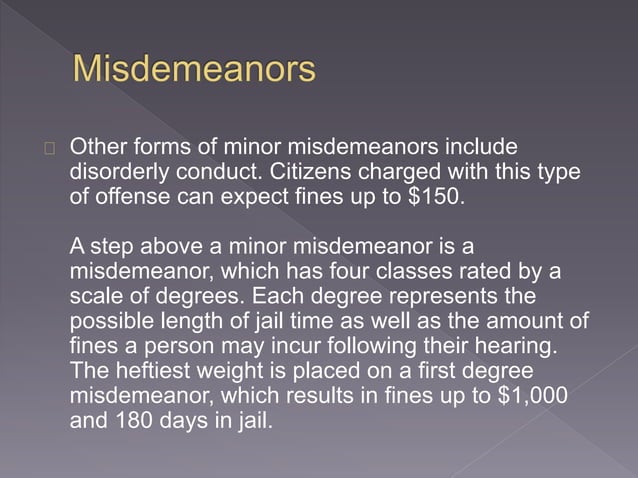 Types of Misdemeanors in Ohio | PPT