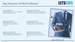 Types of MLM Plans - Binary, Unilevel, Matrix MLM Software | PPTX
