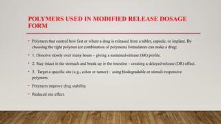 Types of Modified Release Dosage Forms – Concepts, Technologies ...