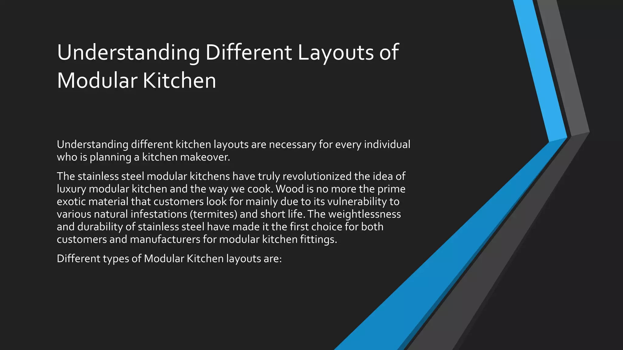Types of modular kitchen | PPTX