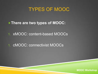 Types of MOOC | PPT
