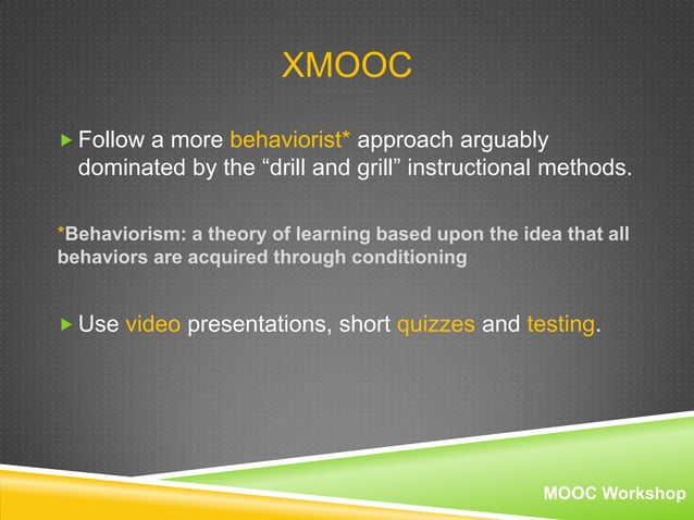 Types of MOOC | PPT