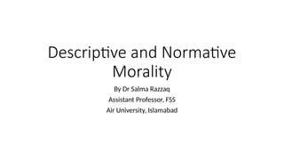 Types of Morality in ethics and human philosophy | PPT