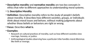 Types of Morality in ethics and human philosophy | PPTX