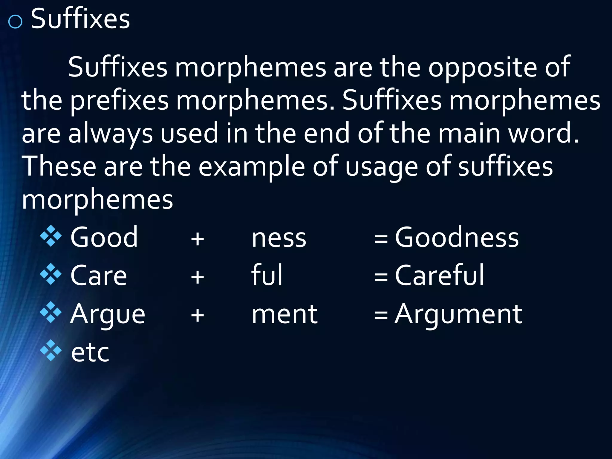 Types of Morpheme Presentation | PPTX | Dogs | Pets