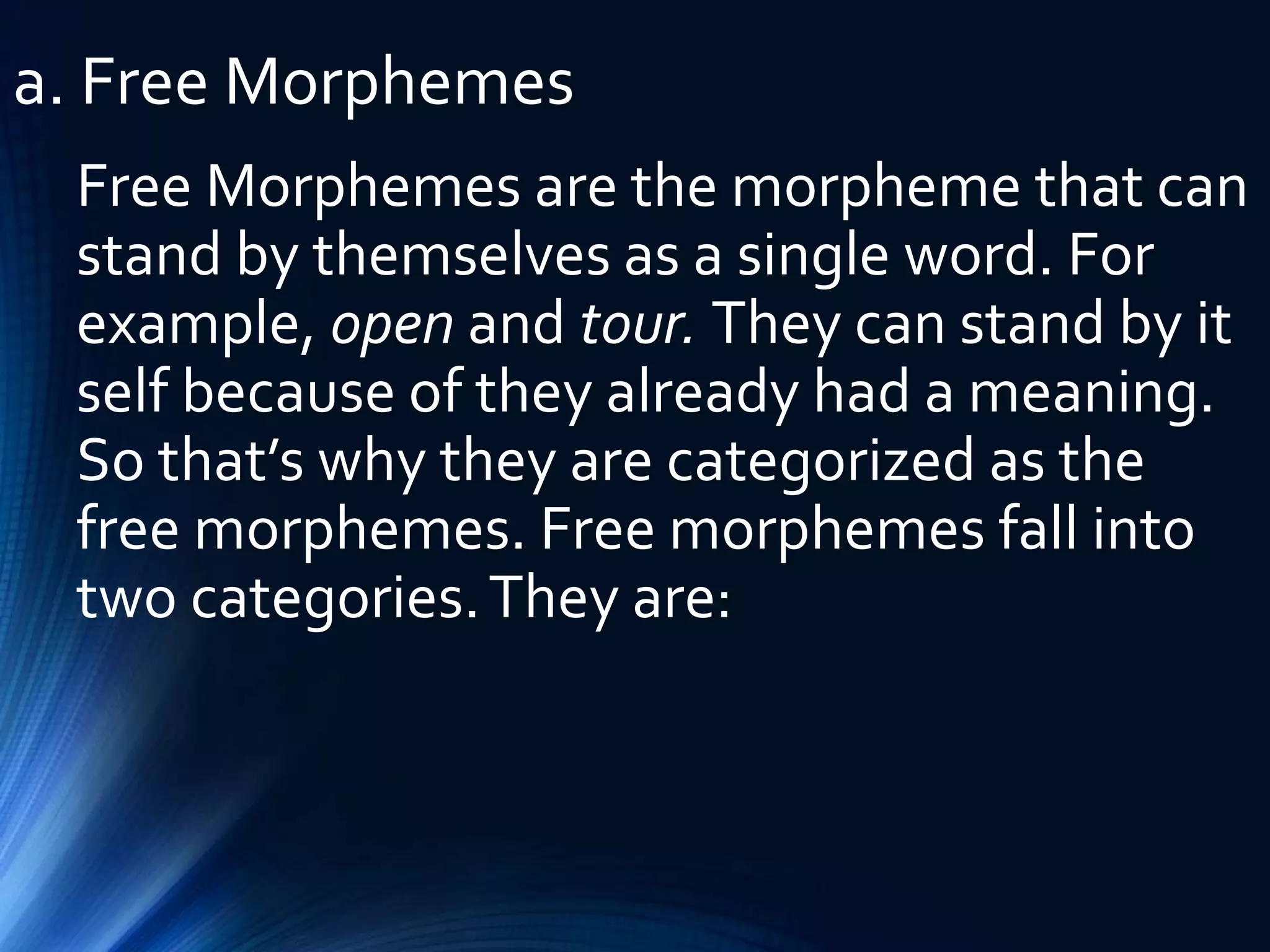 Types of Morpheme Presentation | PPTX