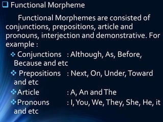 Types of Morpheme Presentation | PPTX