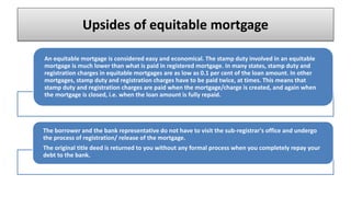 Types of Mortgages in Housing loan & the rights of the lender | PPTX