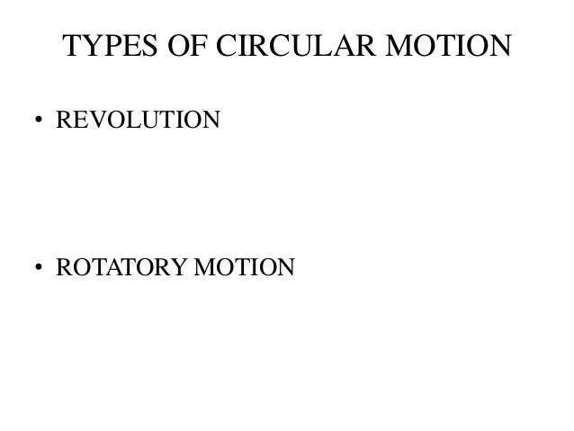 Types of motion