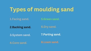Types of moulding sand..pdf | Geology | Science
