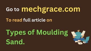 Types of moulding sand..pdf | Geology | Science