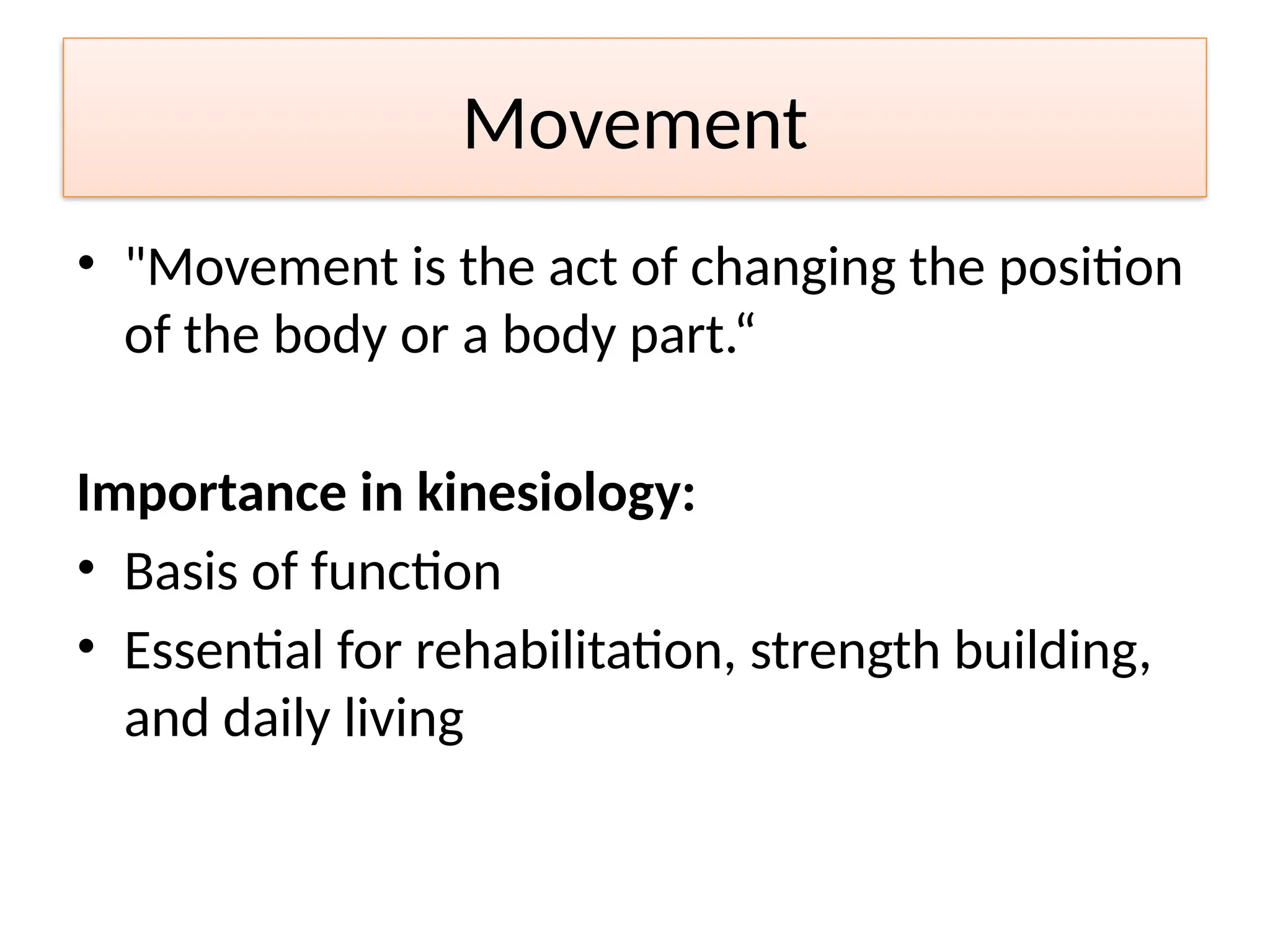 TYPES OF MOVEMENTS AND EXERCISES IN KINESIOLOGY | PPT