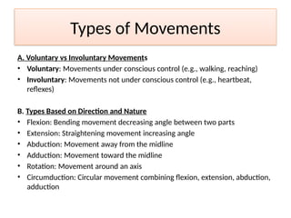 TYPES OF MOVEMENTS AND EXERCISES IN KINESIOLOGY | PPT