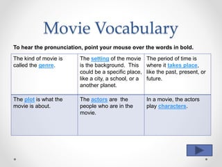 Types of movies | PPTX