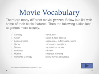 Types of movies | PPTX
