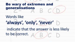 Types of multiple choice questions | PPTX
